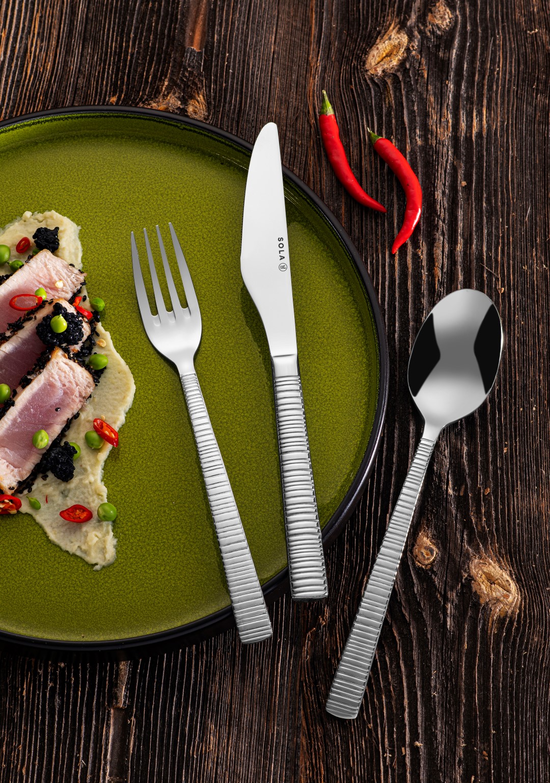 Bestekset 12 persoons 100 delig Aura - Sola Retail Cutlery